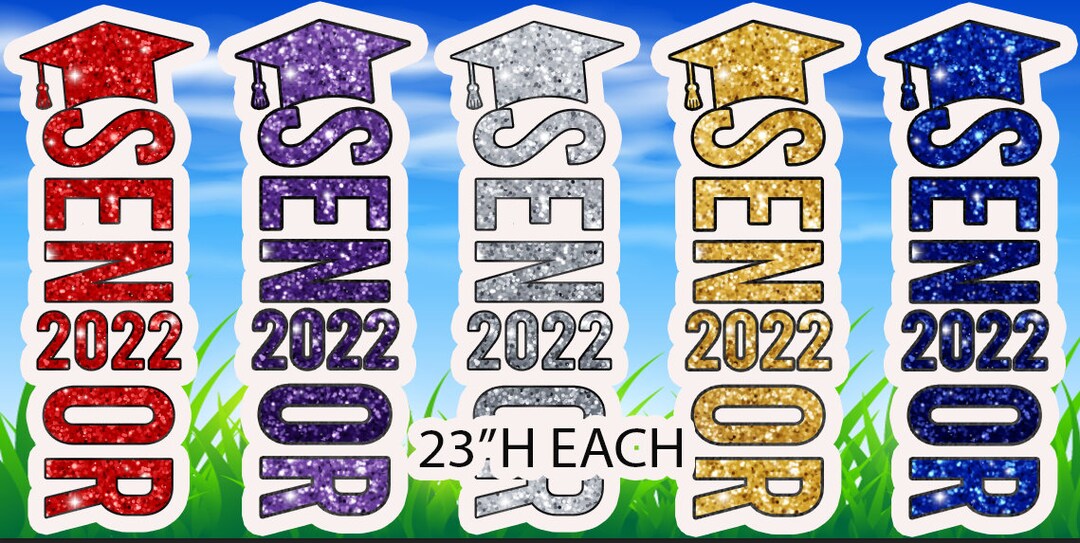 BF131 GRADUATION SENOR 2022 Class of 2022 Coroplast Cutouts Lawn Sign ...