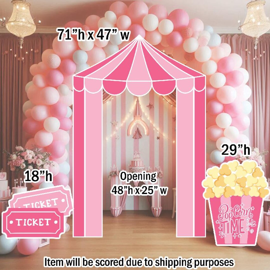 Pink Circus Tent, Circus Party, Circus Party Props, Party Decor, Circus ...