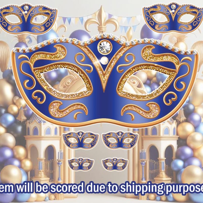 Blue Masquerade Mask - Etsy