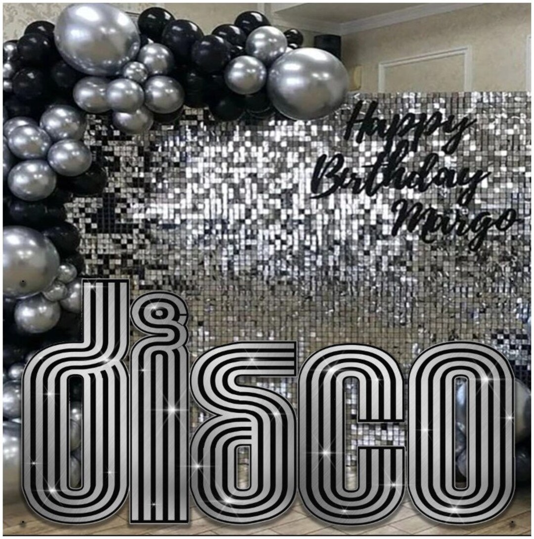 DISCO Letters Silver or Gold, Disco Party Decor, Party Props , 70's ...