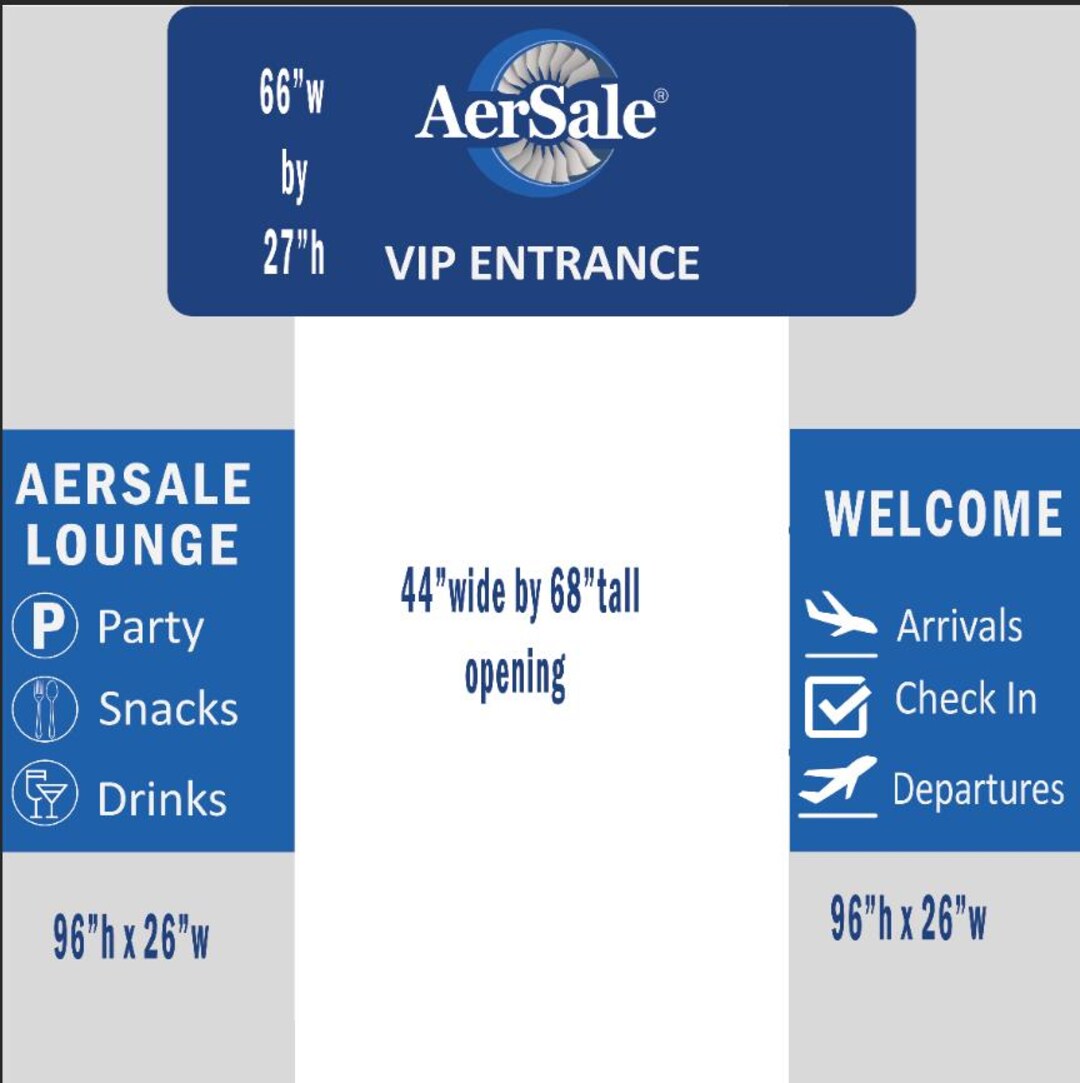 3 Piece Airport Terminal Travel Walk Thru, Party Props, Airport Props ...