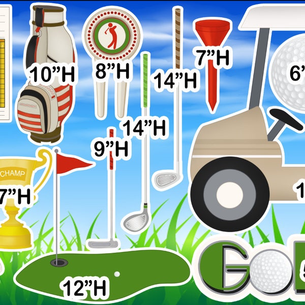 Golf Yard Cards - Etsy