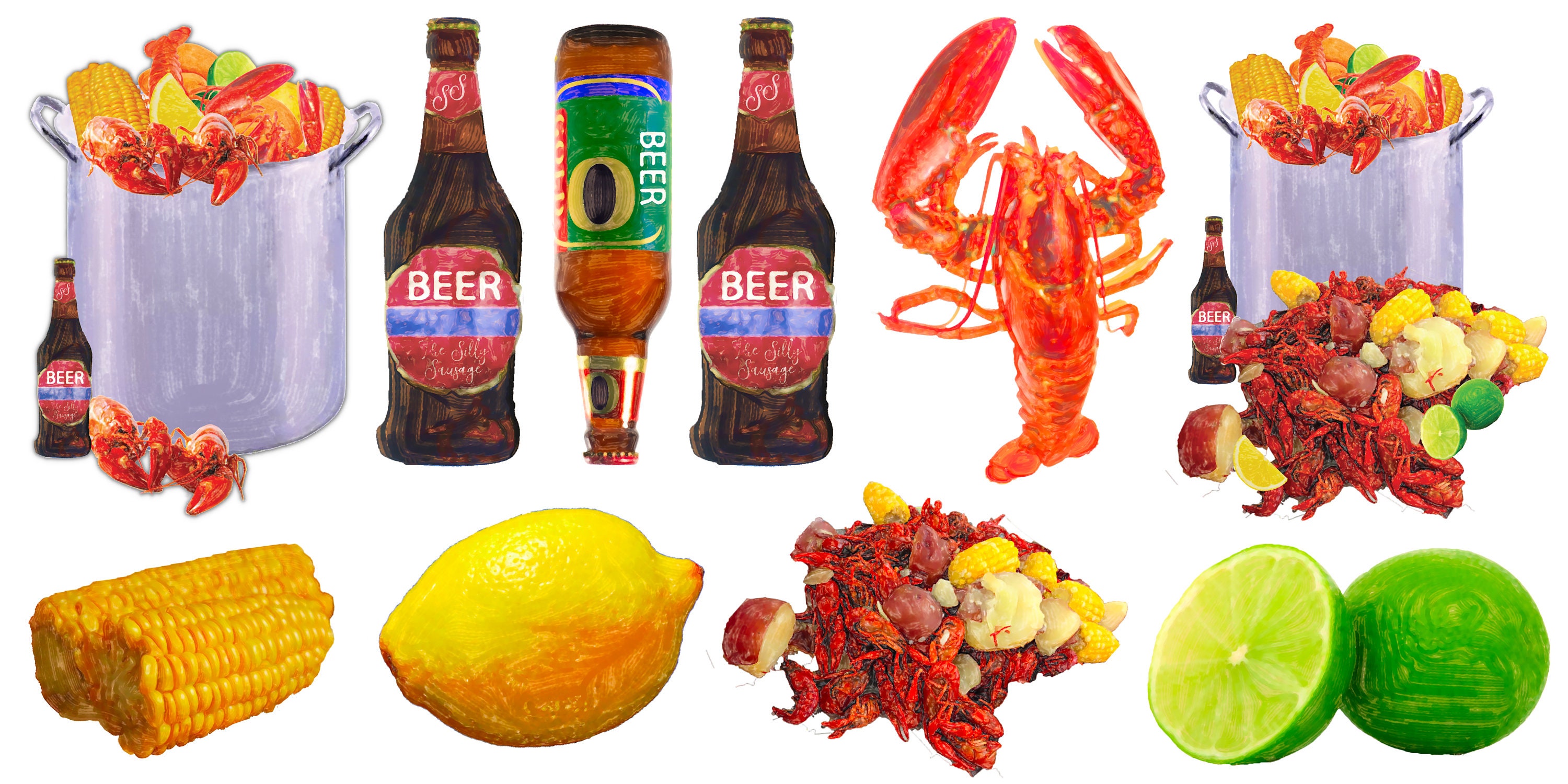 CRAWFISH Mudbugs Coroplast Cutouts Lawn Sign Yard Cards Party Decor ...