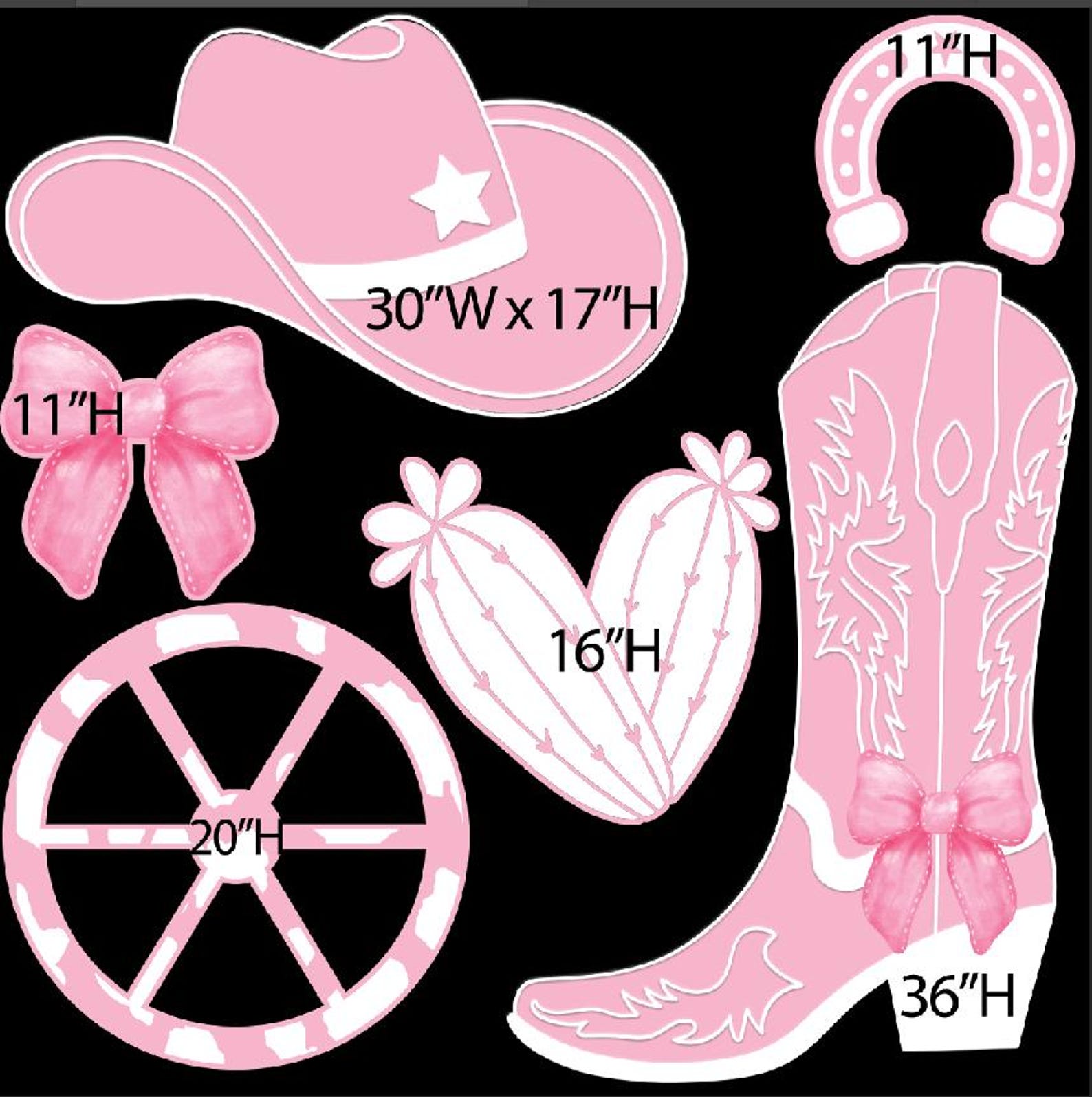 Pink Cowboy Hat, Boot, Party Props, Western Decor, Birthday Props ...