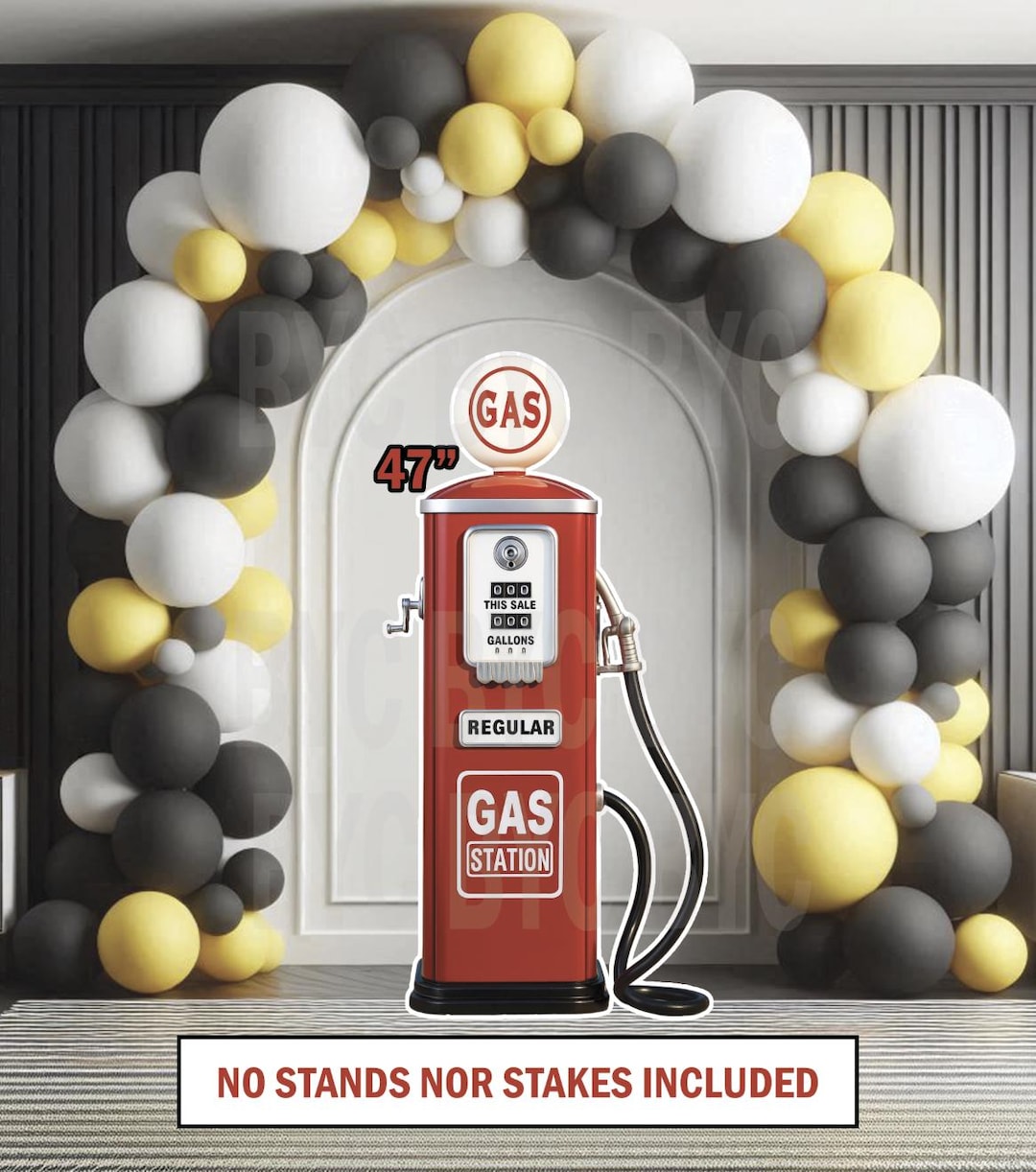 Gas Pump Coroplast Cutout Prop Vintage Car Birthday Props Party Decor ...