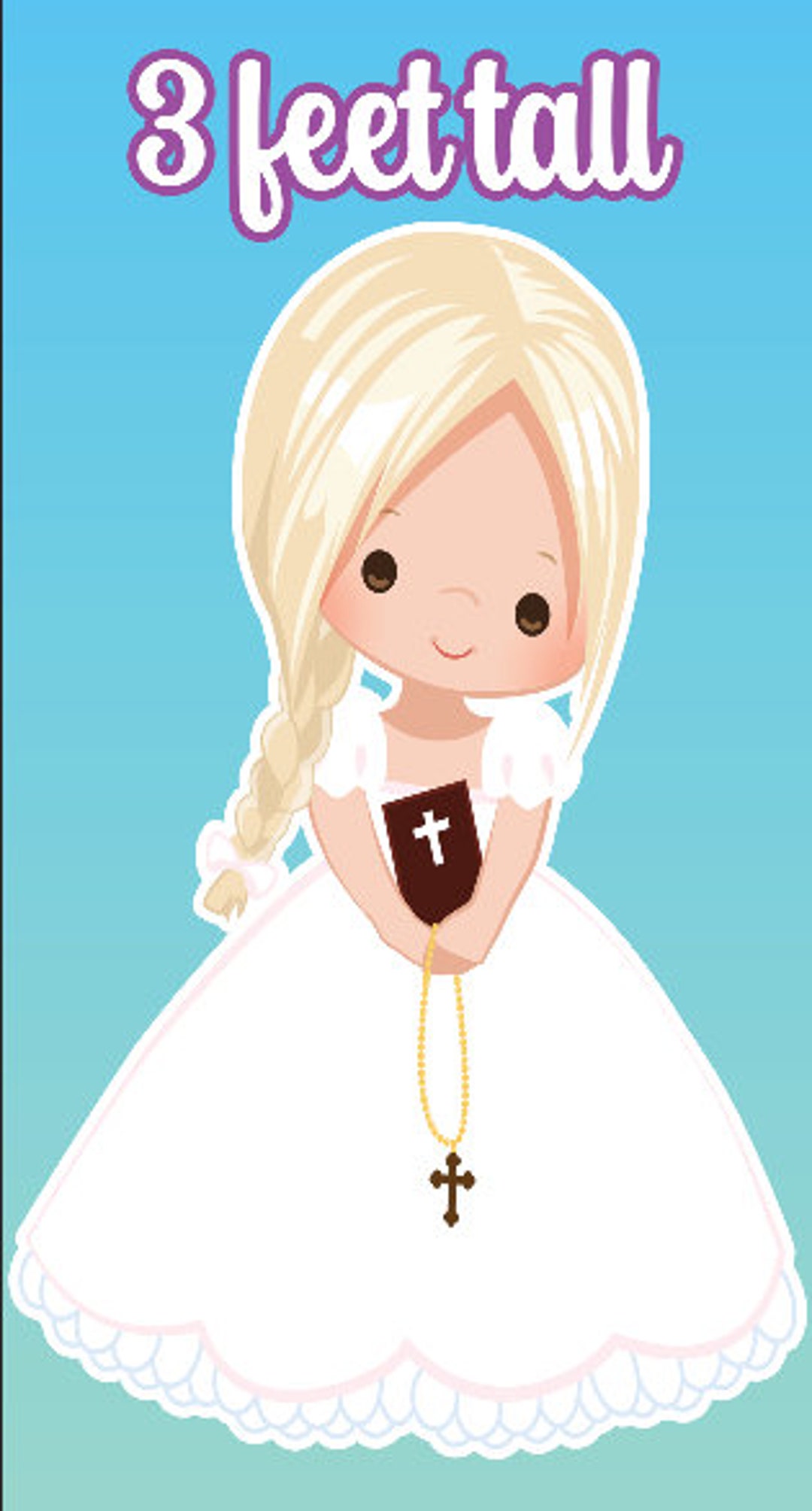 Baptism/first Communion Skin Tone Coroplast Cutouts Lawn Sign Yard ...