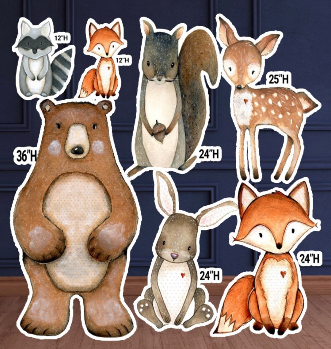 Woodland Animals, Party Decor, Birthday Decor, Baby Shower Decor, Party ...