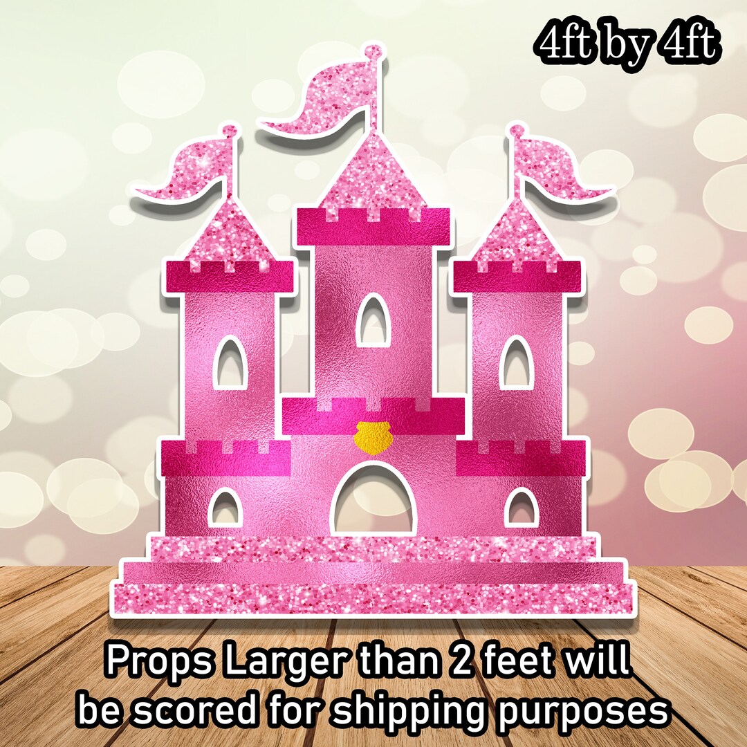 4ft Pink Castle Party Prop Decoration Backdrop Party Display Princess ...