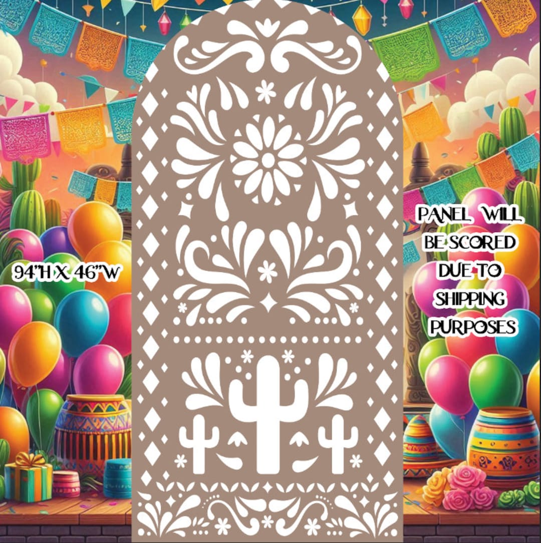Tan Mexican Panel, Talavera Arch Panel, Cielito Lindo Panel, Party ...