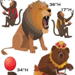 RED Circus Tent , Circus Animals Coroplast Party Props, Circus Party ...