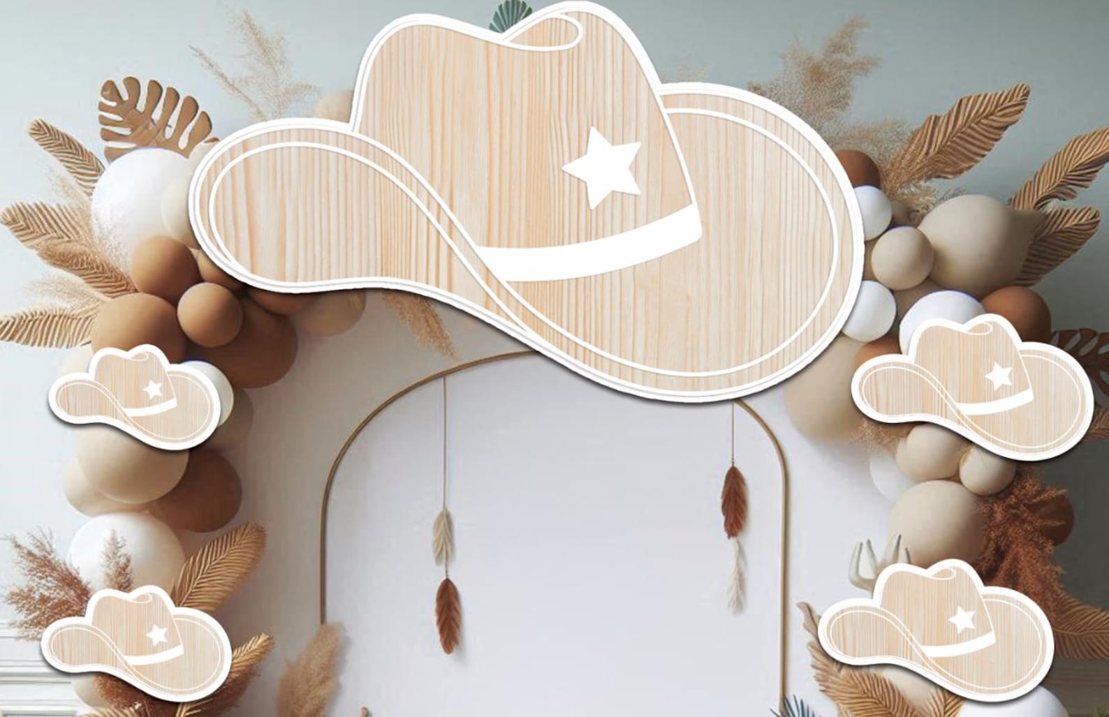 Cowboy Hat Props, Coroplast, Party Prop, Birthday Props, Party Decor ...