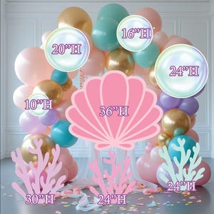 3ft Sea Shell, Under the Sea Party Prop, Bubbles Party Pops, Party ...