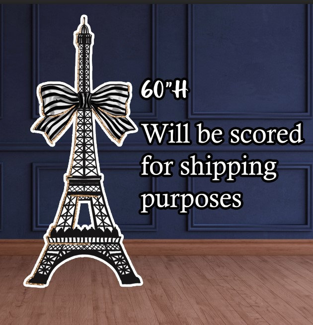 Paris Eiffel Tower 5ft Tall Travel Birthday Prop, Party Decor ...
