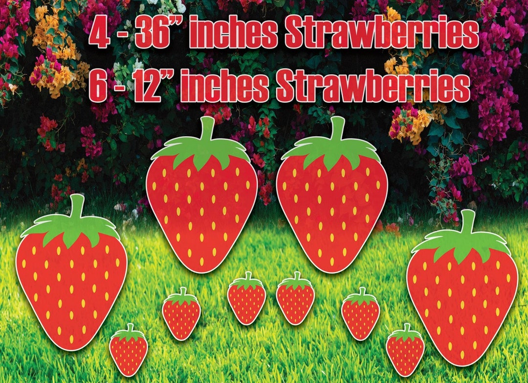 36" Inches Strawberries Party Props, Birthday Decorations, Baby Shower ...
