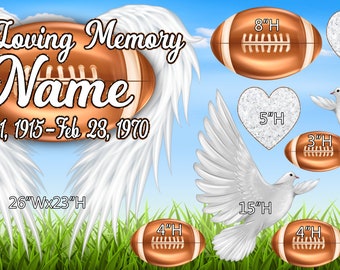 In Loving Memory Football - Etsy