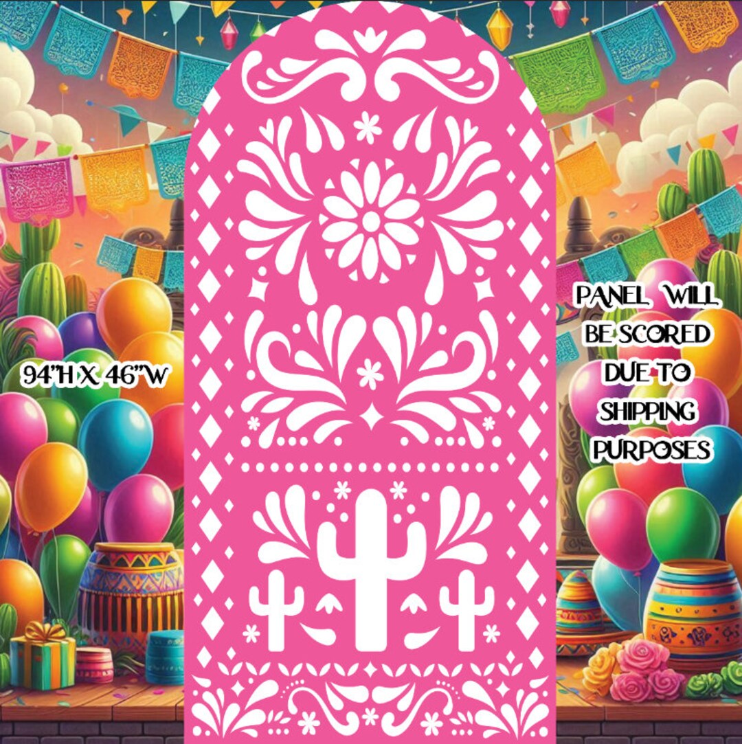 PINK Mexican Panel, Talavera Arch Panel, Cielito Lindo Panel, Party ...