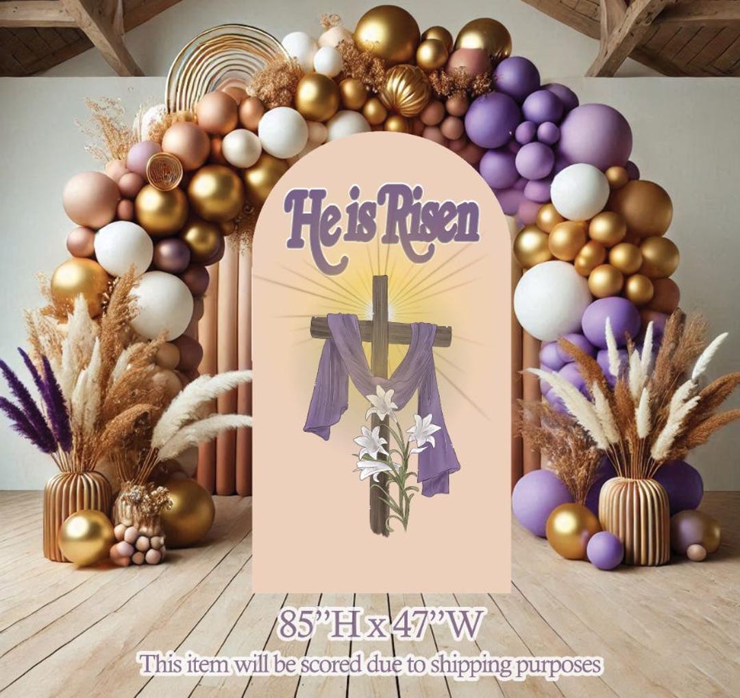 He is RISEN Panel 7ft , Church Decor, Church Panel Easter Decor,coroplast, Backdrop, Party Props ...