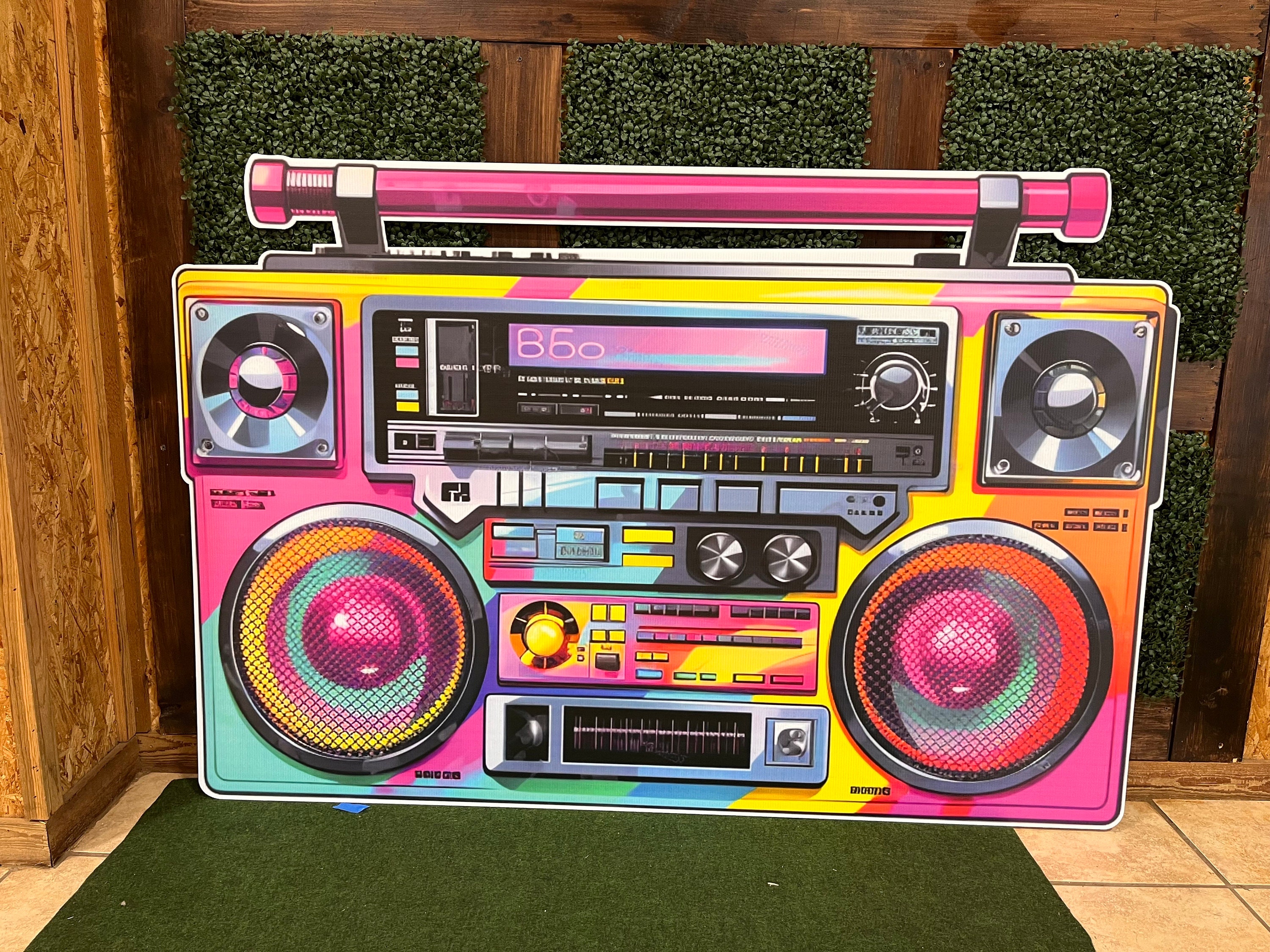 80'S 90'S Boombox Radio THEME Decor, Party Props, Yard Decor, Center ...