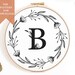 Floral Letter D Embroidery Pattern Initial Monogram Alphabet Custom ...