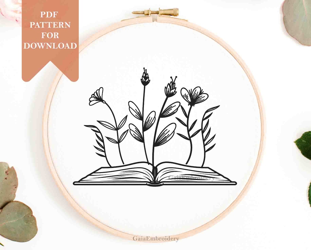 Floral Book Hand Embroidery Pattern Pdf Digital Instant Download Book ...