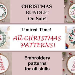 Christmas Embroidery Pattern or KIT Xmas Snowflake Hand Embroidery Pdf ...