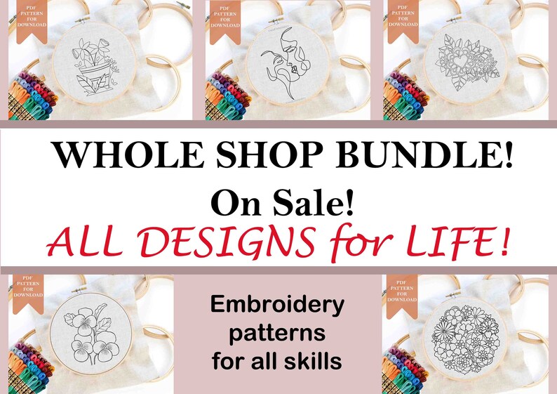 Christmas Embroidery Pattern or KIT Xmas Snowflake Hand Embroidery Pdf ...