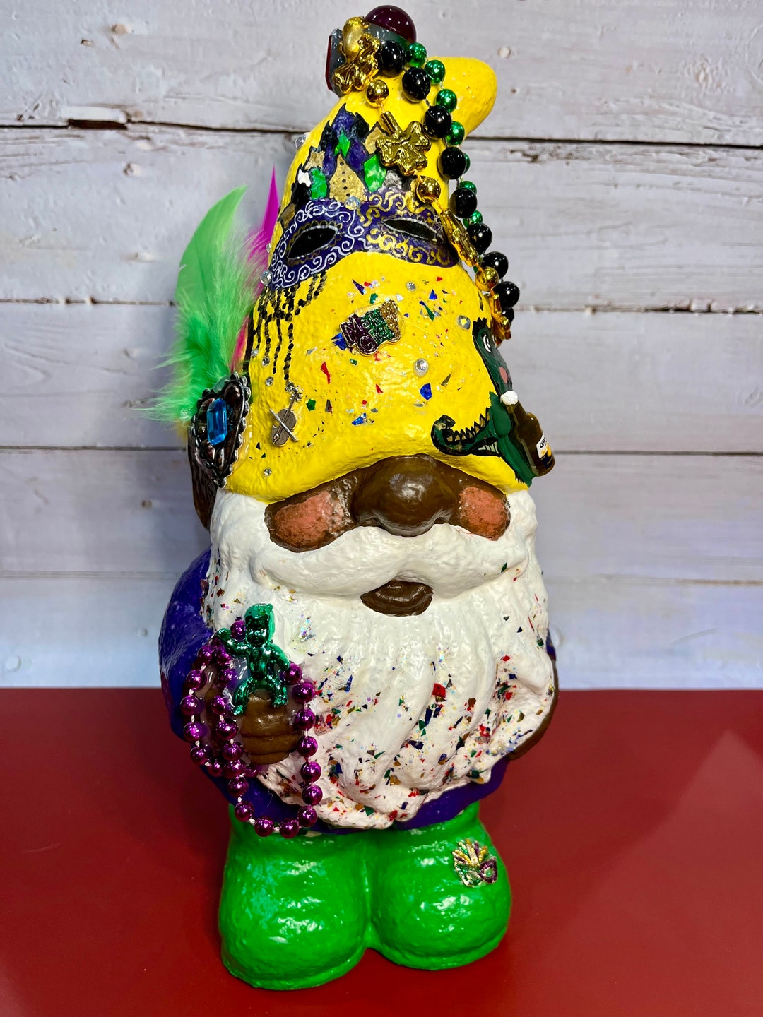 African American Mardi Gras Southern Garden Gnome Statue - Etsy