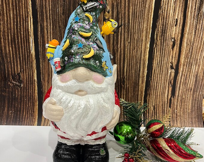 Minions Christmas Garden Gnome Statue - Etsy