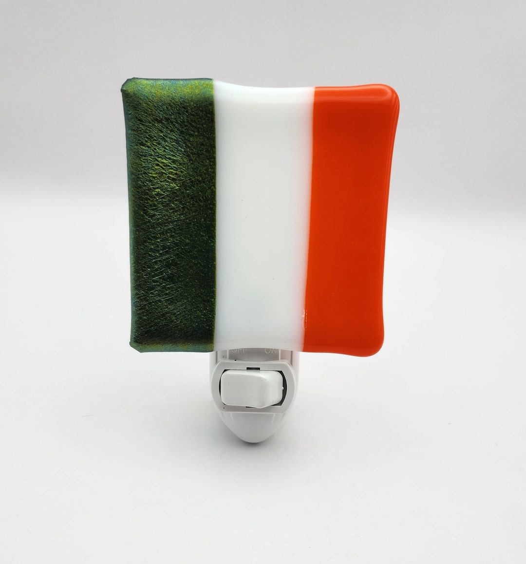 Irish Flag Night Light! Handmade Fused Glass Night Light Features the ...