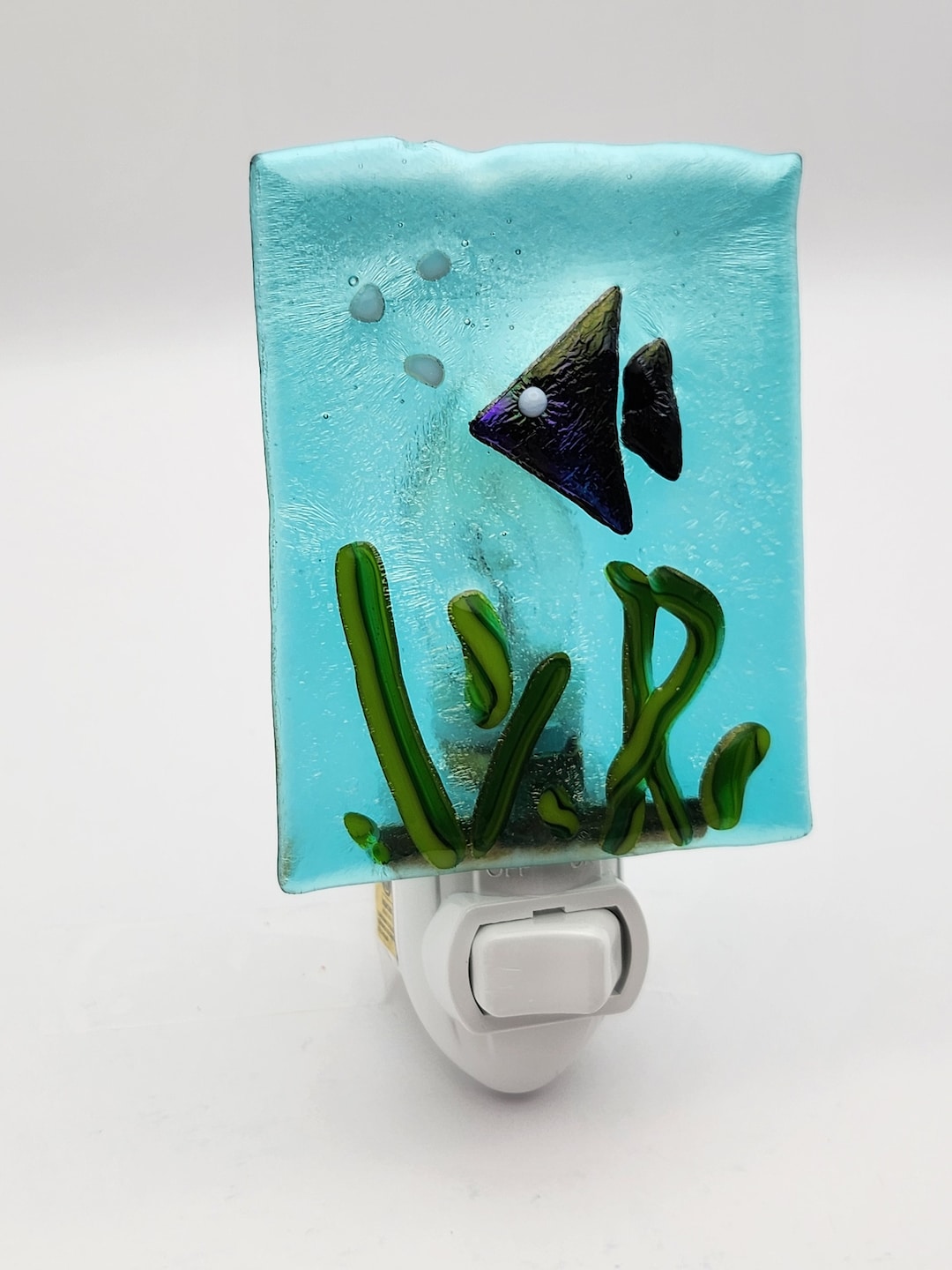 Fun Fish Nightlight! Handmade Fused Glass Nightlight Features an Eye ...