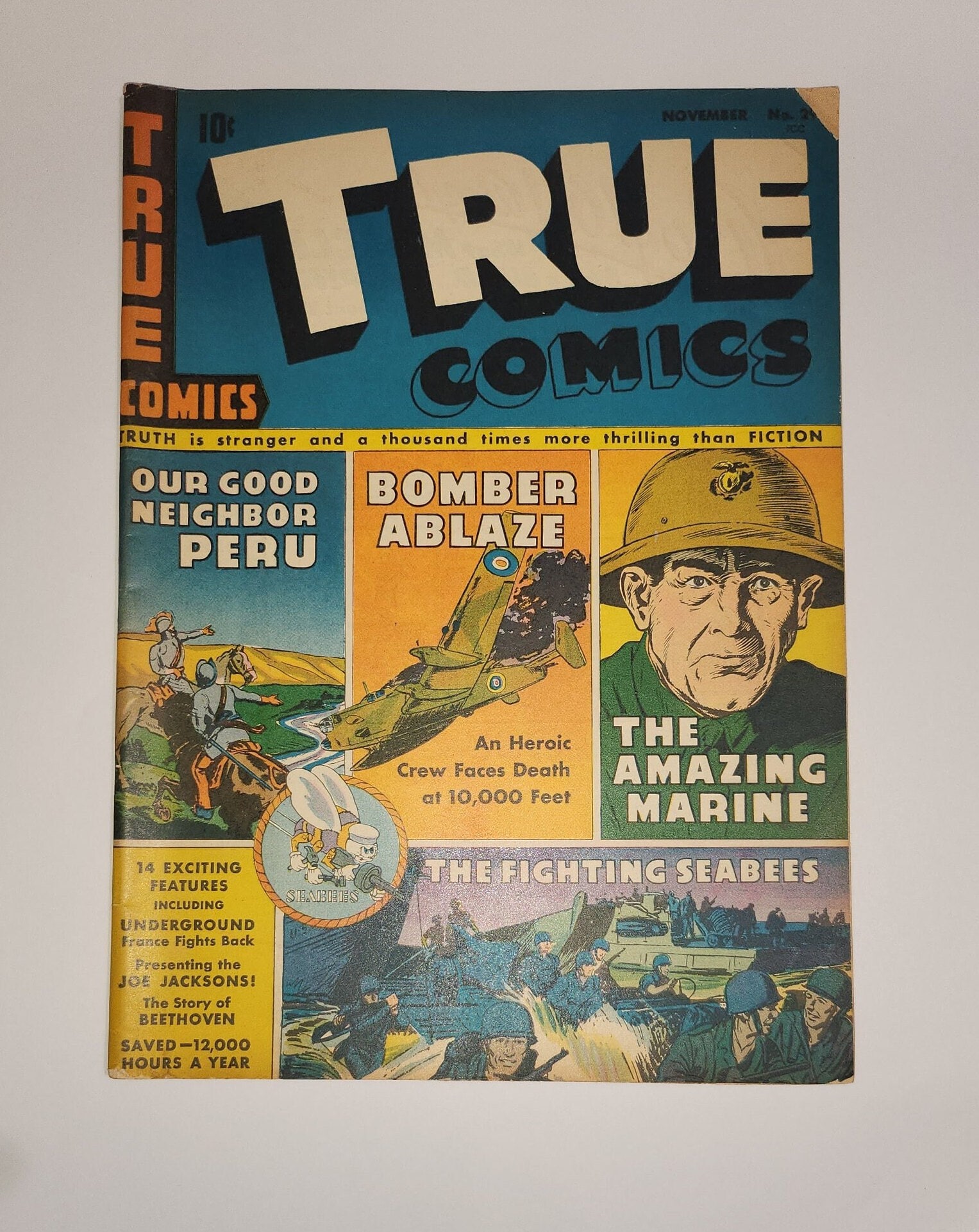 True Comics Nov. 1943 29 WWII Comic Book - Etsy