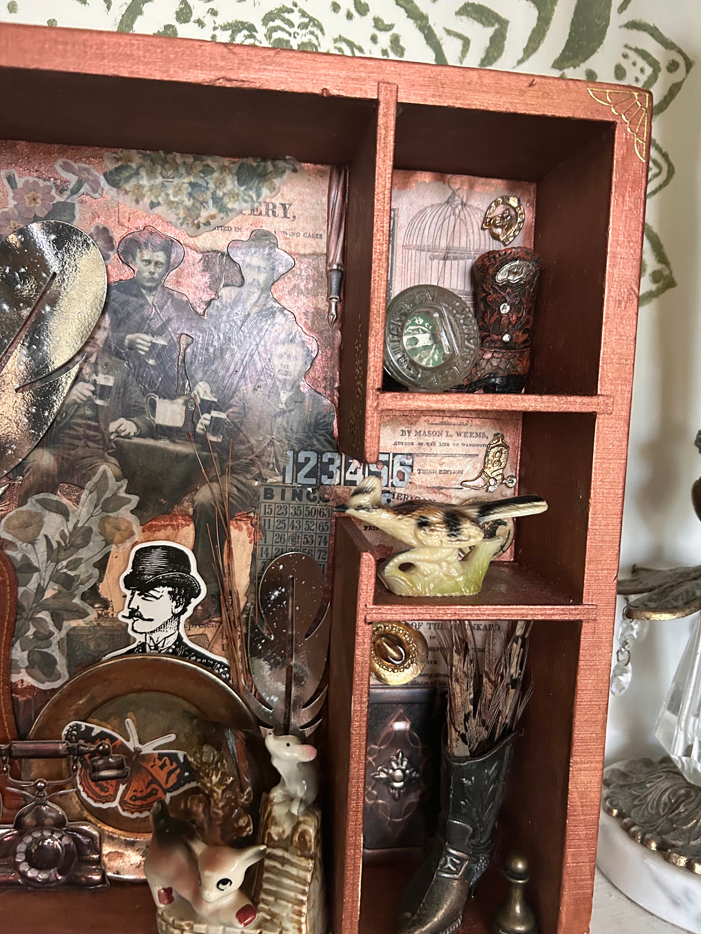 Cowboy and Prohibition Assembled Art Shadow Box. - Etsy