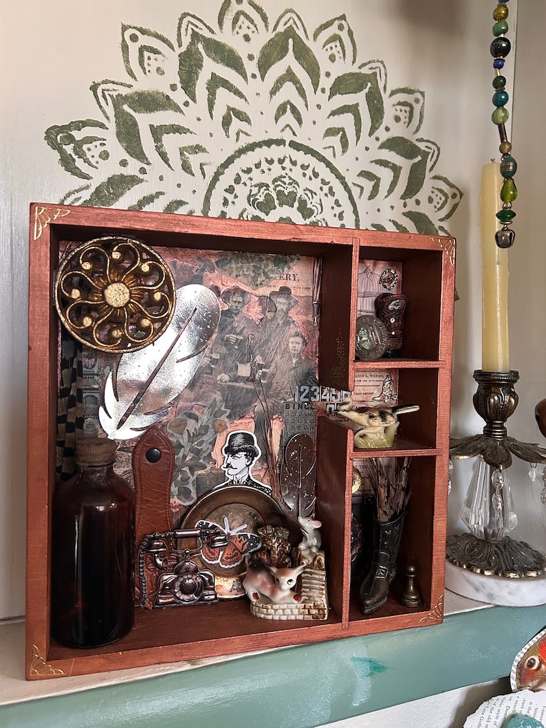 Cowboy and Prohibition Assembled Art Shadow Box. - Etsy