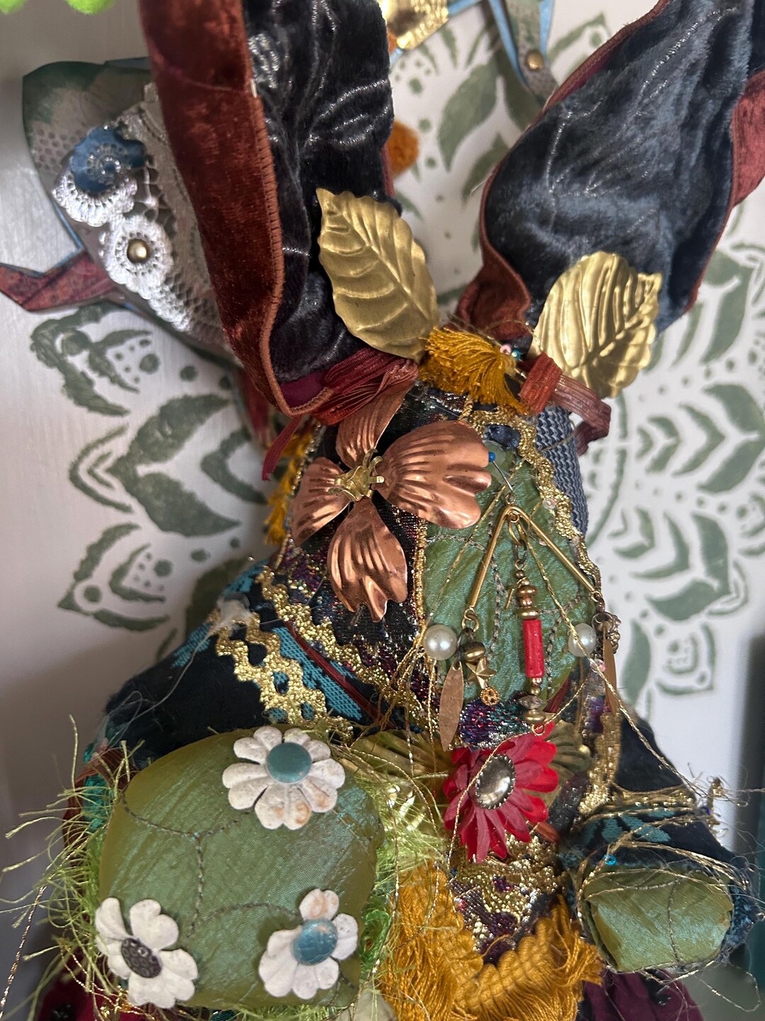 The Forest Listener – Handmade Textile Rabbit Sculpture – Whimsigoth ...