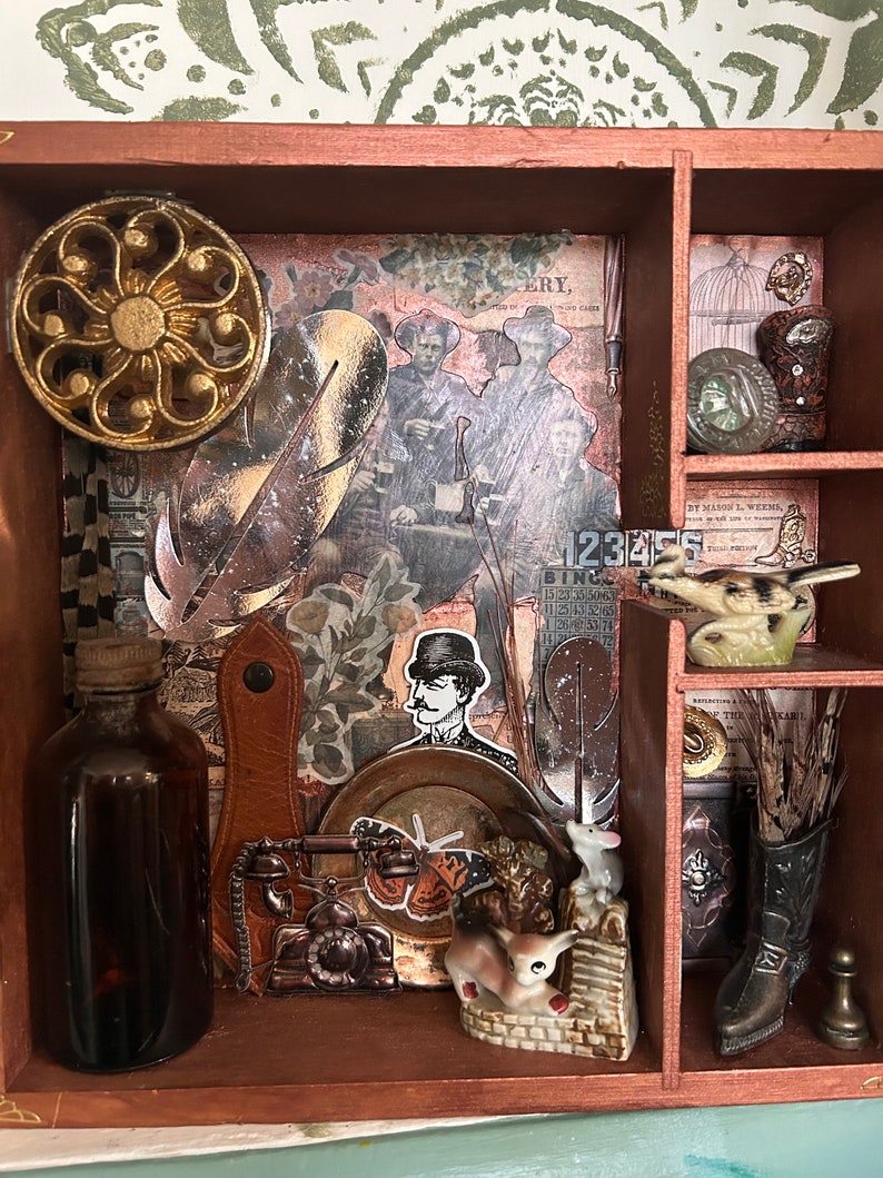 Cowboy and Prohibition Assembled Art Shadow Box. - Etsy