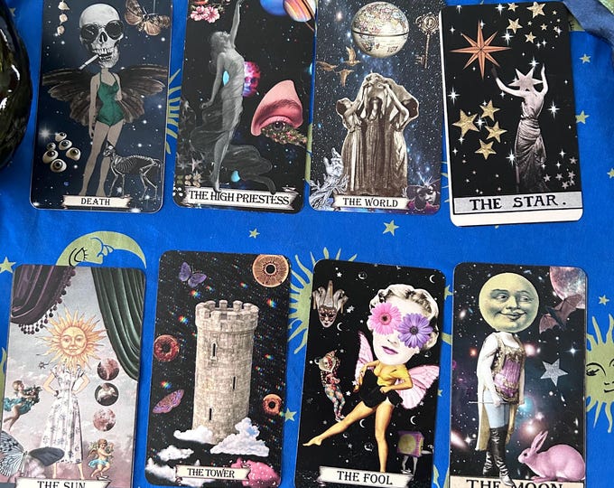 Indie Surreal Tarot Deck A Mystical and Vintage Inspired - Etsy