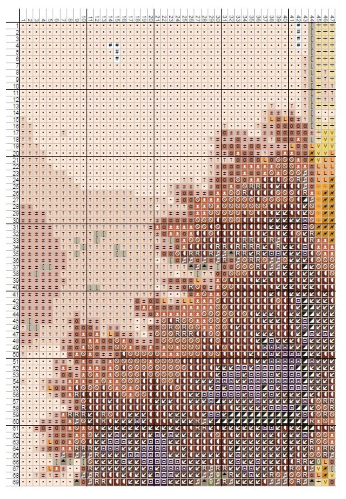 Cross Stitch Pattern: the Four Seasons Tree / Cross Stitch Pattern ...