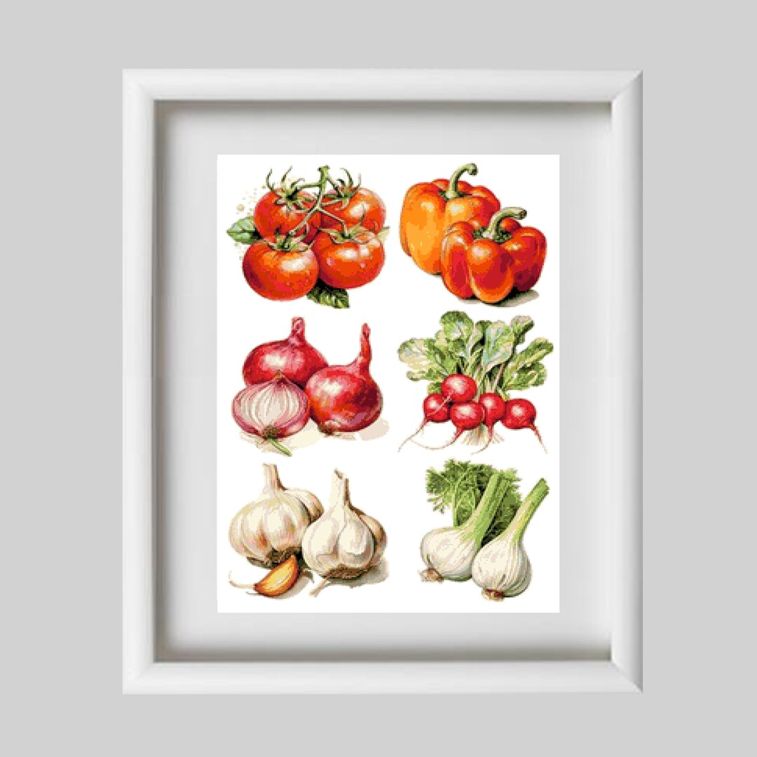 Cross Stitch Pattern Vegetables / Cross Stitch Pattern Vegetables - Etsy