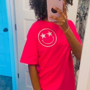 Smiley Face Lighting and Star Preppy Shirt - Etsy