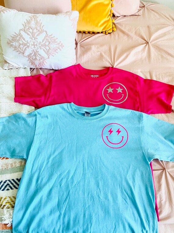 Smiley Face Lighting and Star Preppy Shirt - Etsy