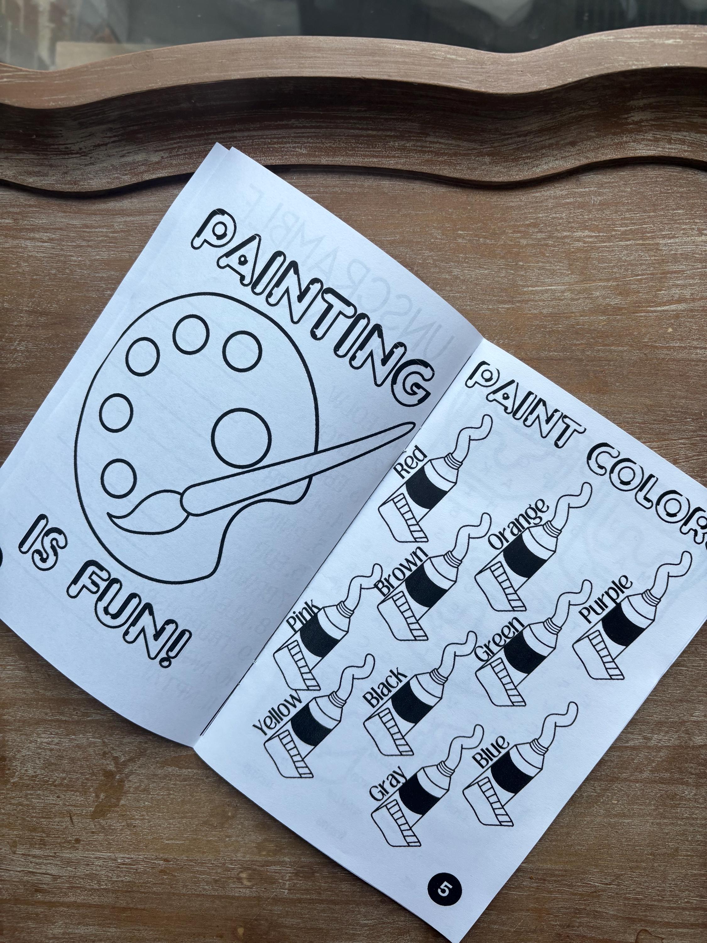 Paint Birthday Coloring Book| Mini Coloring Book| Party Favors | ANY ...