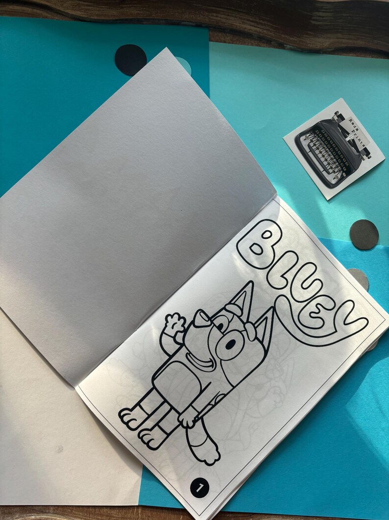 Bluey Birthday Coloring Book Favor| Cheap and Fun Birthday Favors ...