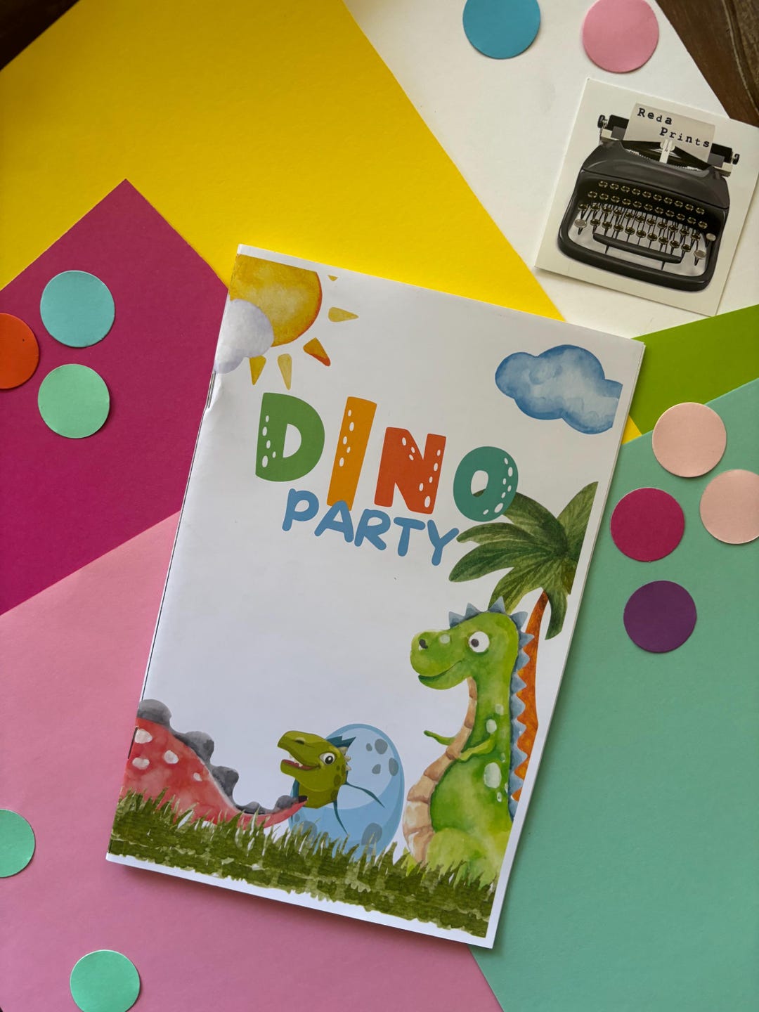 Dinosaur Birthday Coloring Book Favor| Cheap and Fun Birthday Favors ...