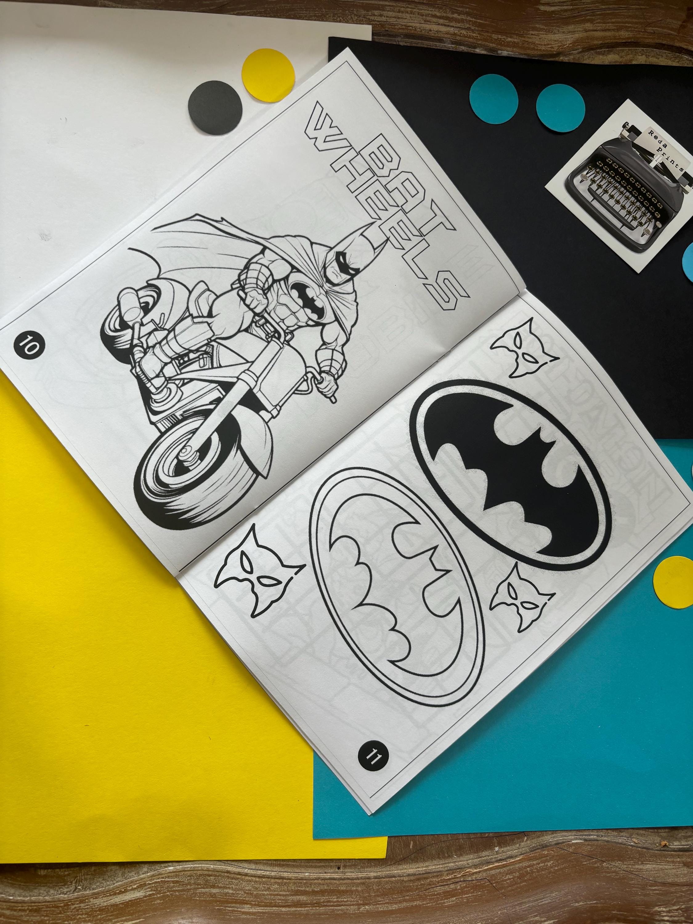 Batman Birthday Coloring Book Favor| Cheap and Fun Birthday Favors ...