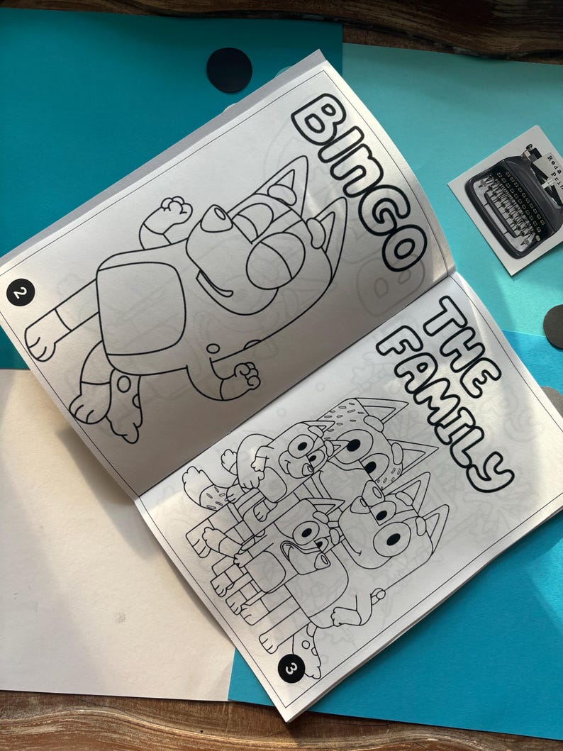 Bluey Birthday Coloring Book Favor| Cheap and Fun Birthday Favors ...