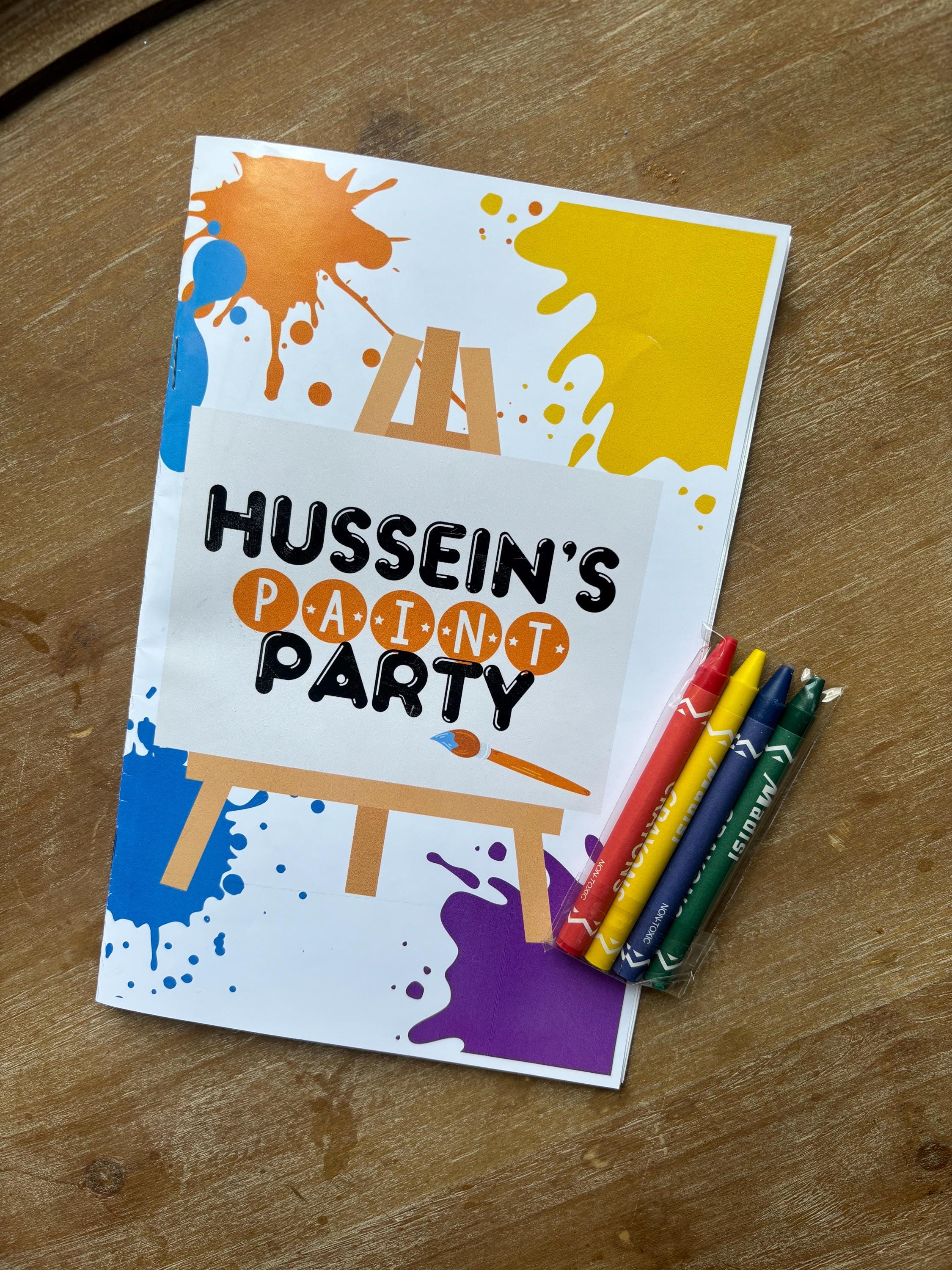 Paint Birthday Coloring Book| Mini Coloring Book| Party Favors | ANY ...