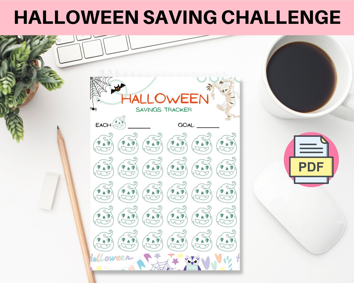 Halloween Savings Tracker Printable PDF Digital Download - Etsy