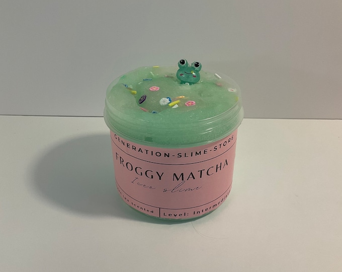 Froggy Matcha feat. Hubert the Frog Icee Slime Frog Slime Great for ...