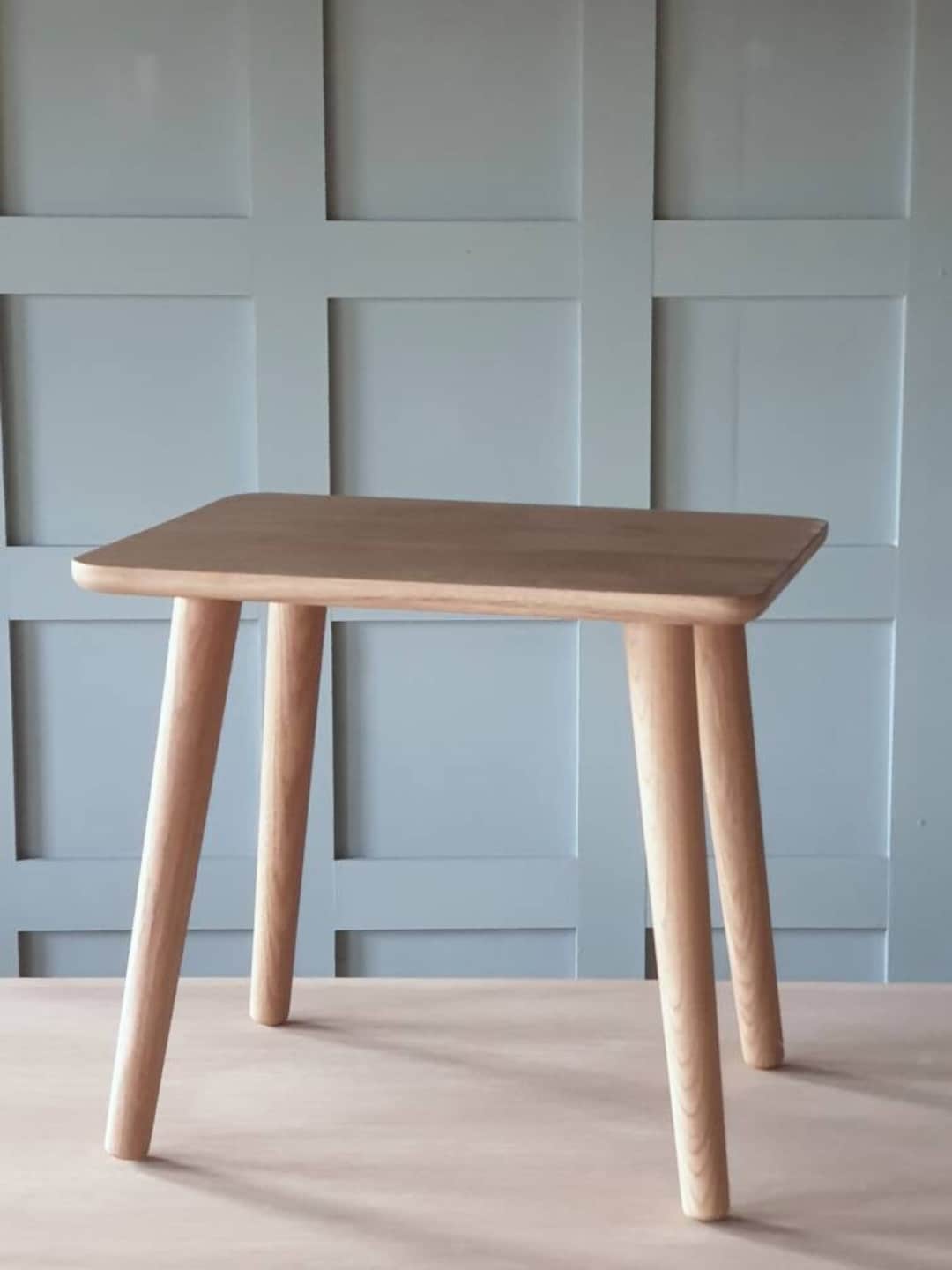 Mid Century Modern Wood Side Table Small Oak Side Table Scandi Side ...