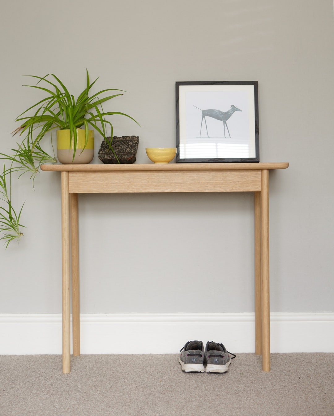 Oak Console Table Hall Table Entrance Table Mid Century - Etsy